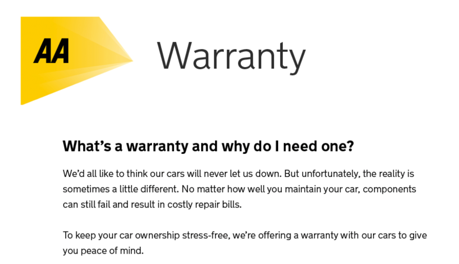 AA Warranty | Signature Autos Luton
